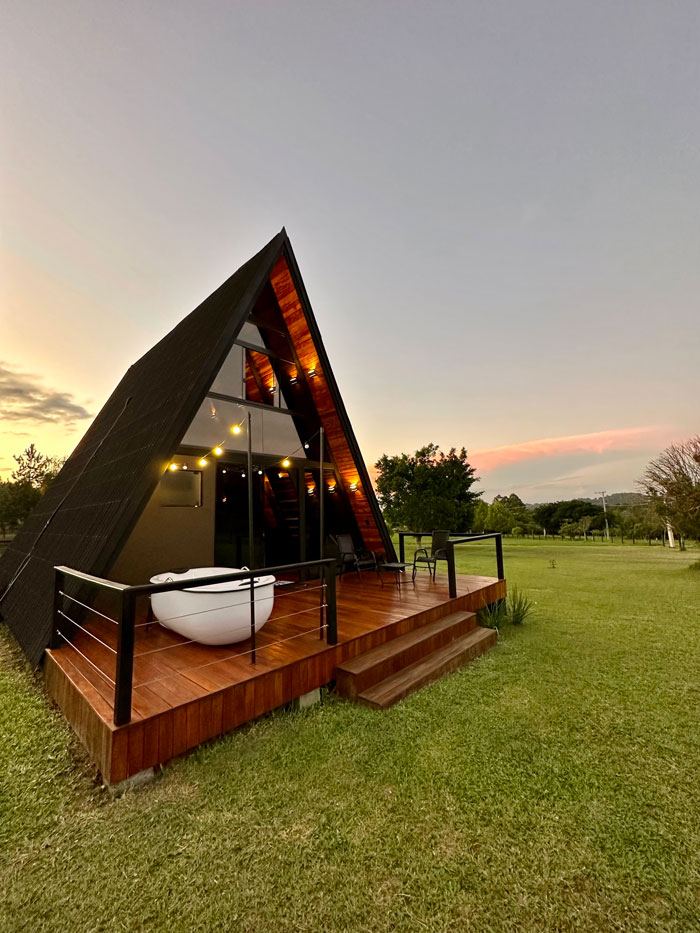 Dica de Cabana perto de Porto Alegre no estilo A-Frame